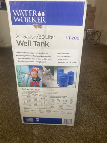Water Worker Well Tank Vert Pressure 20 Gallon HT-20B | eBay