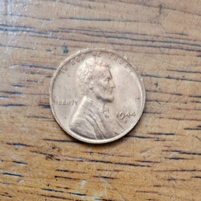 1944 S Lincoln Wheat One Cent 1c Coin Red BU #AA924 | eBay