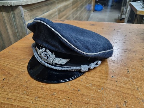 WW2 German Uniform Hat Army Luftwaffe Officers Visor Cap Headgear WWI ...