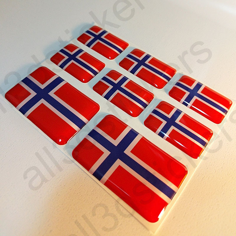 Sticker Norway Resin Domed Stickers Norway Flag 3D Vinyl Adhesive Decal ...