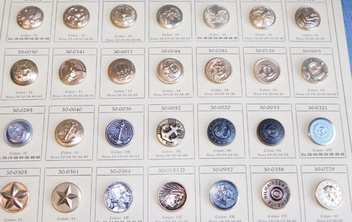 Antique Vtg Buttons Salesman Sample Display Card #1935 | eBay