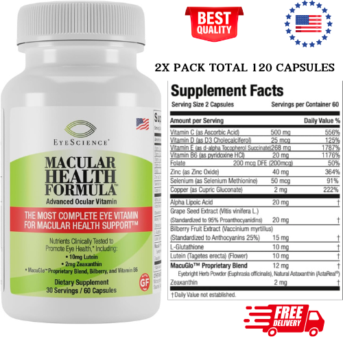 MacuHealth DIRECT Eye Vitamin Macular Degeneration Health Supplement ...