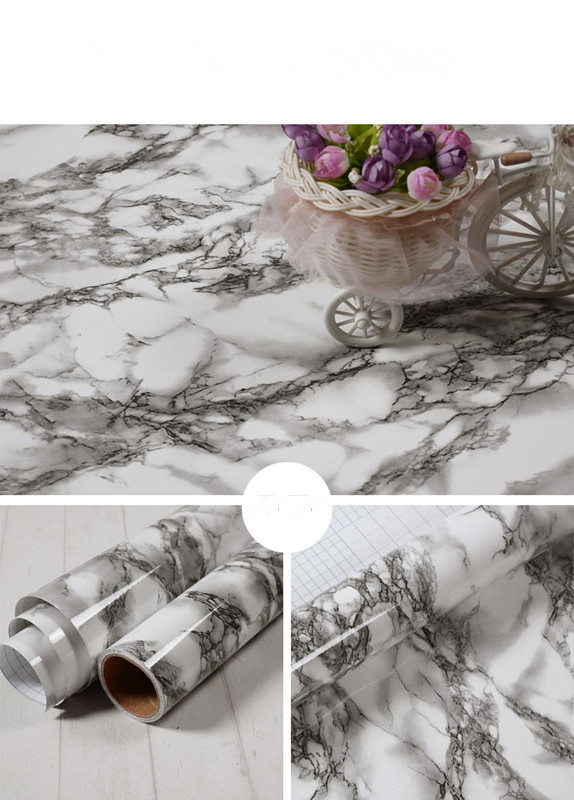 Marble Gloss Film Vinyl Self Adhesive Counter Top Peel and Stick Wall ...