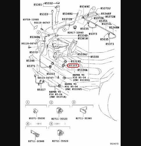 Toyota Lexus Genuine Windshield Washer Level Sensor 85397-52100 OEM | eBay