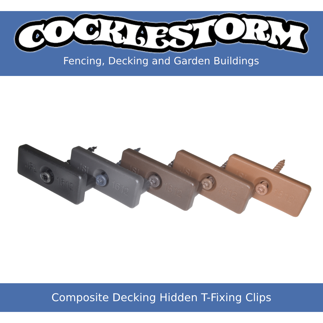 Composite Decking Clips Hidden Fixings With Screws-Start/Stop Clips-R1 ...