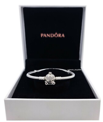 NEW Authentic PANDORA Disney Cinderella Pumpkin Coach Charm Bracelet ...