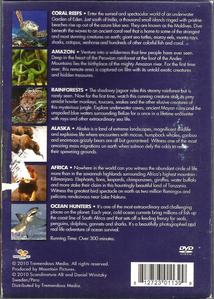 Encounter Earth DVD 2010 3 Disc Set Coral Reefs Amazon Rainforests ...