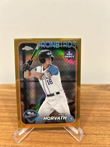 2024 Topps Pro Debut Chrome Mac Horvath Gold 50/50 #PDC-138 Ironbirds ...