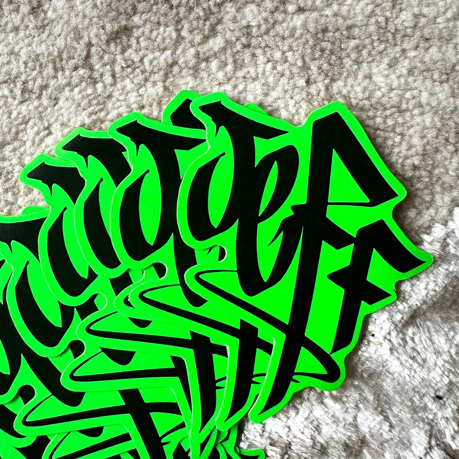 Neon Name Sticker Pack : JEFF | for school or Office | graffiti ...