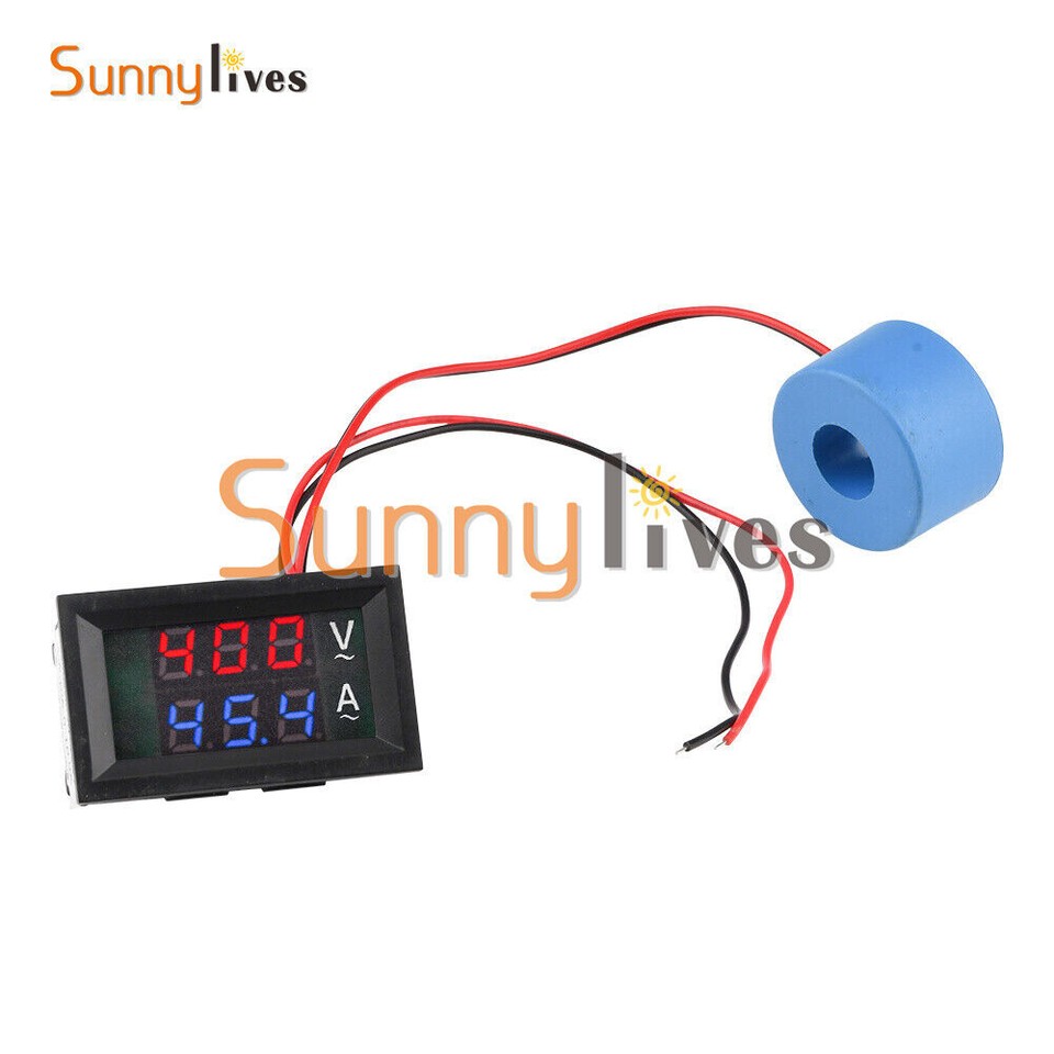 10/50/100A Voltmeter Current Voltage Amp Meter Hall Effect Sensor AC 50 ...