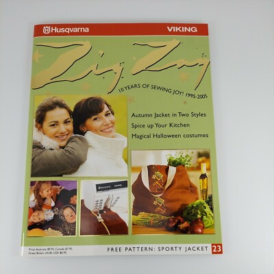 Husqvarna Viking Zig Zag Vol 23 Free Pattern Burda Sporty Jacket | eBay