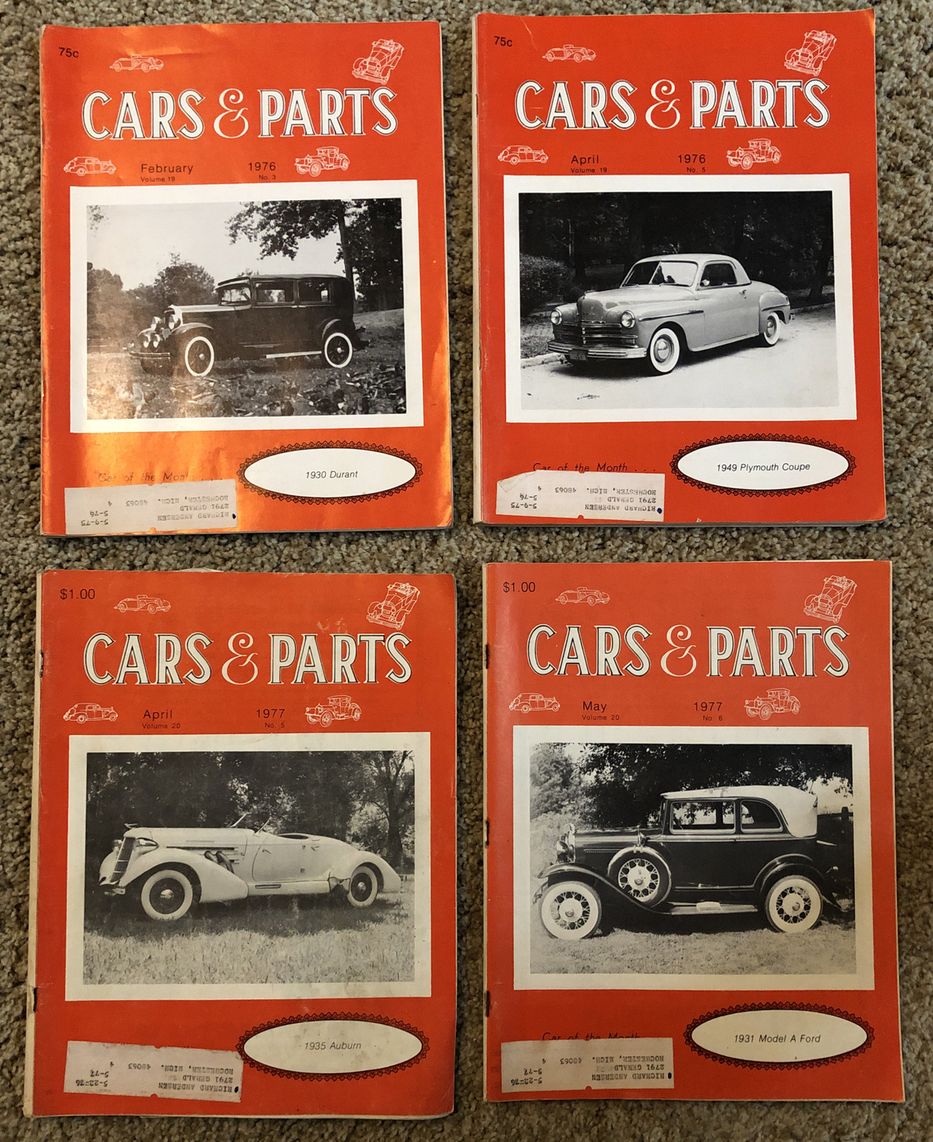 4- Cars & Parts Magazines 1976 & 1977 info on 50s & 60s for the Car ...