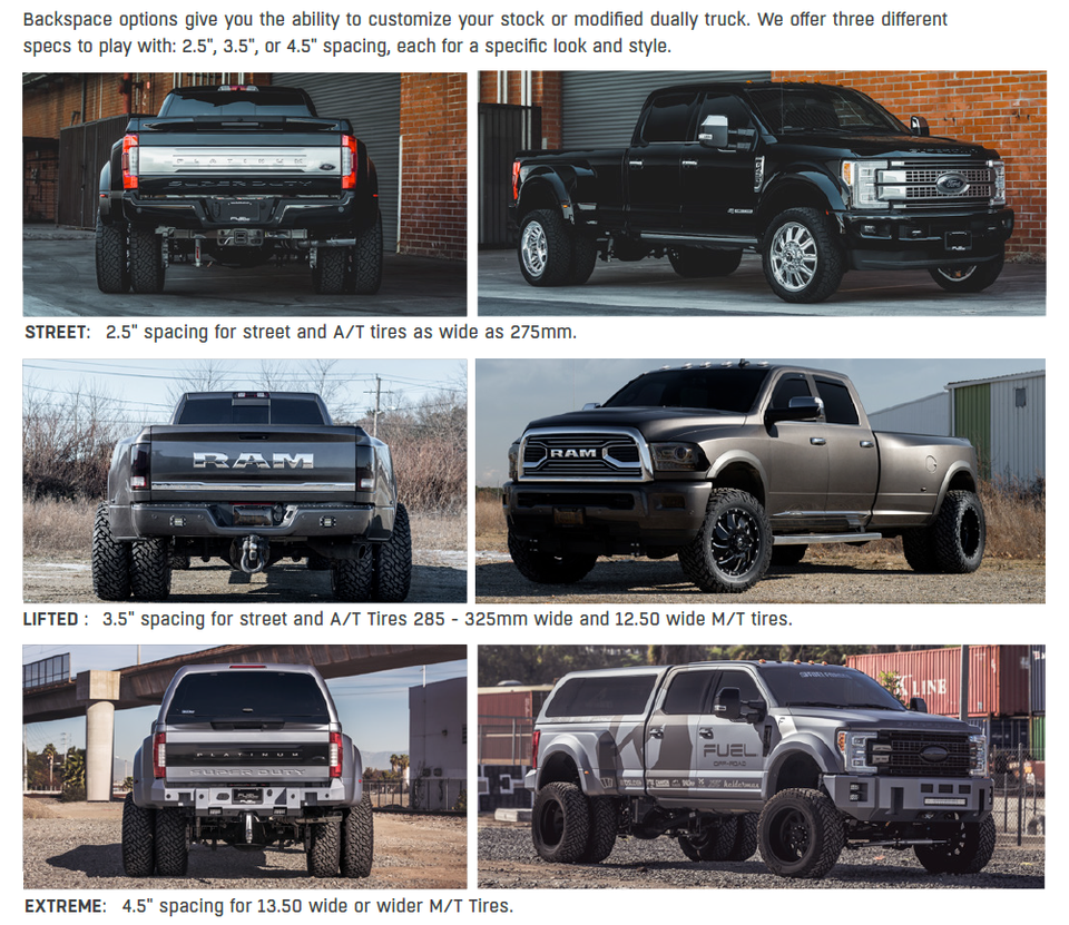 6 22" Fuel Runner D741 Dually Wheels 8x200 | 33" AT Tires | Ford Super ...