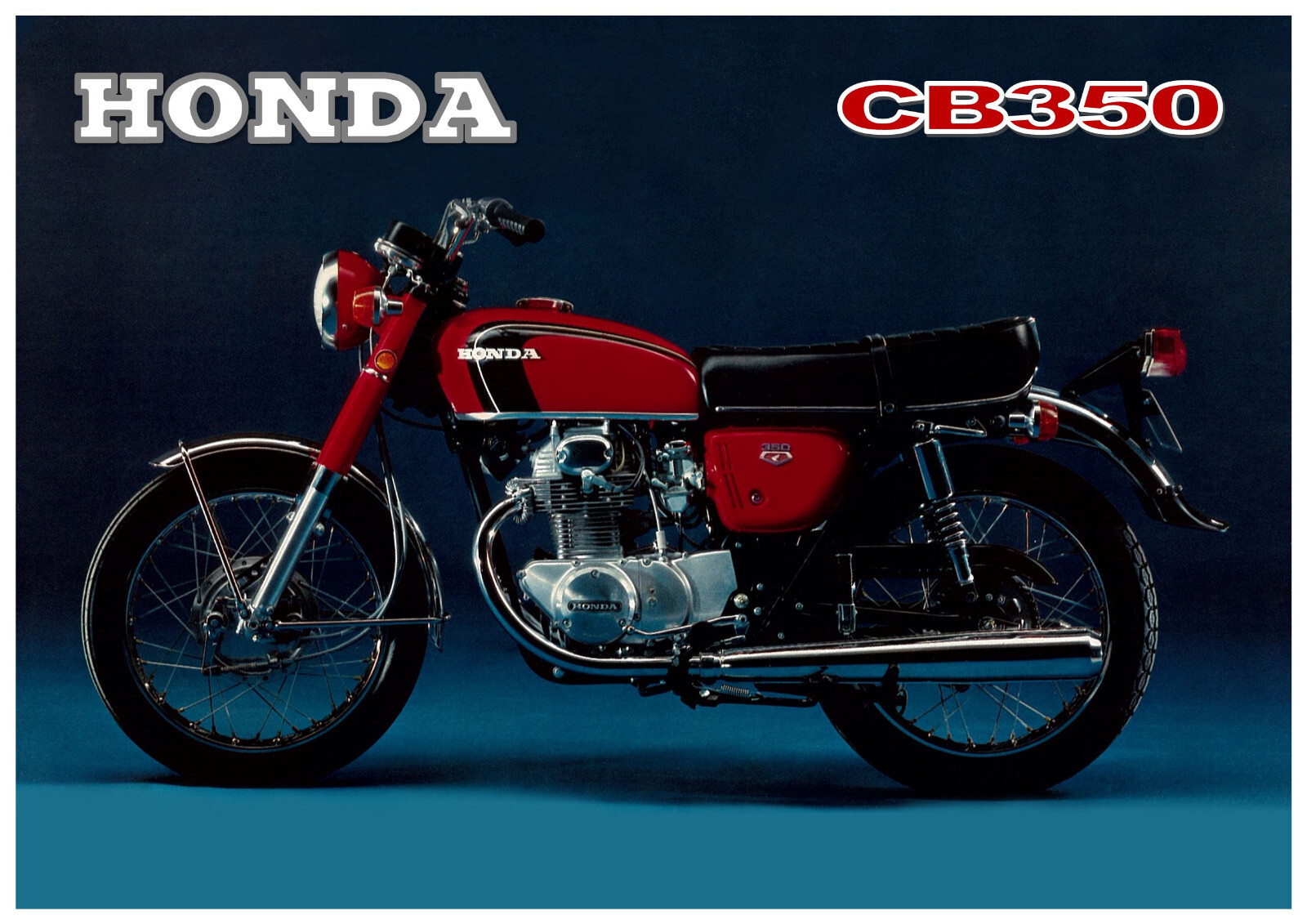 1971 Honda Cb350 Blue