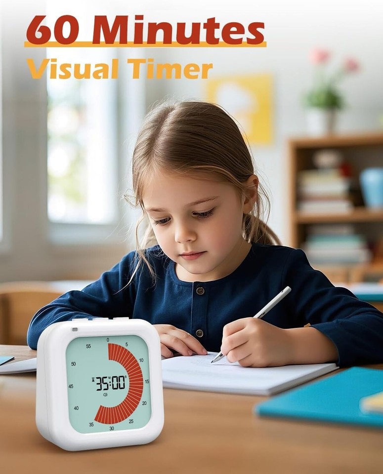 Visual Timer for Kids, 60 Minutes Countdown Kids Timer Visual ...