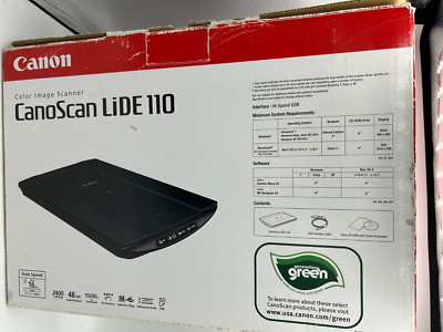 Canon CanoScan Lide 110 Flatbed Scanner Machine With Cord & Box | eBay