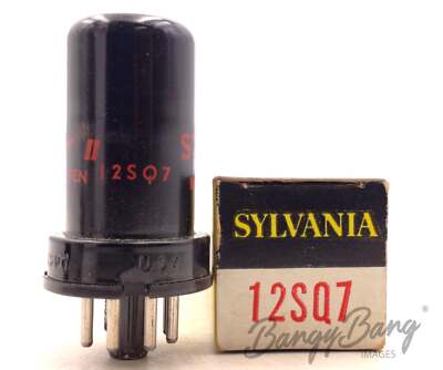 Sylvania 12SQ7 Twin Diode Triode Audio Frequency Amplifier Audio Vacuum ...