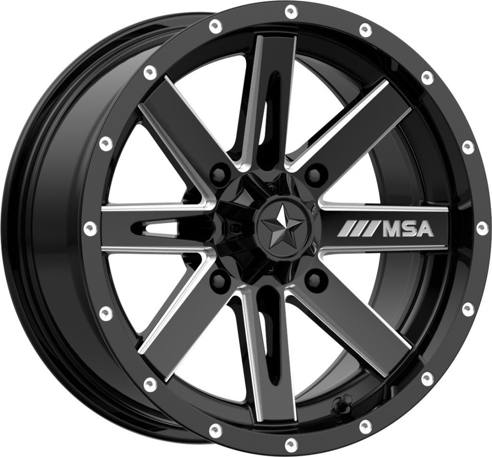 MSA Boxer 14" Wheels Milled 28" XComp ATR Tires Polaris Ranger XP 9/1K | eBay