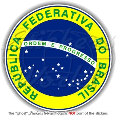 BRAZIL Brazilian National Seal Brasil 90mm (3.5") Vinyl Bumper Sticker ...