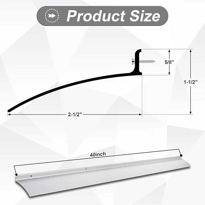 Aluminum Door Drip Cap Rain Deflector - 40 Inch Drip Edge Flashing for ...