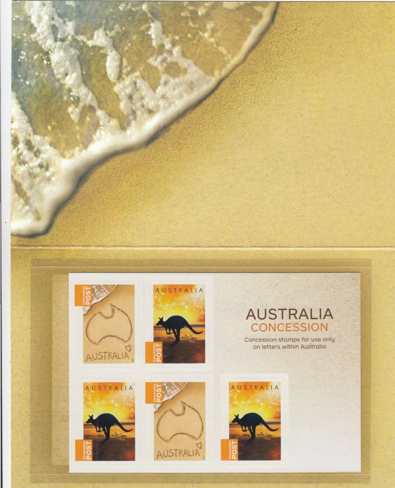 Stamps 2014 Australia concession post peel & stick sheetlet in post ...