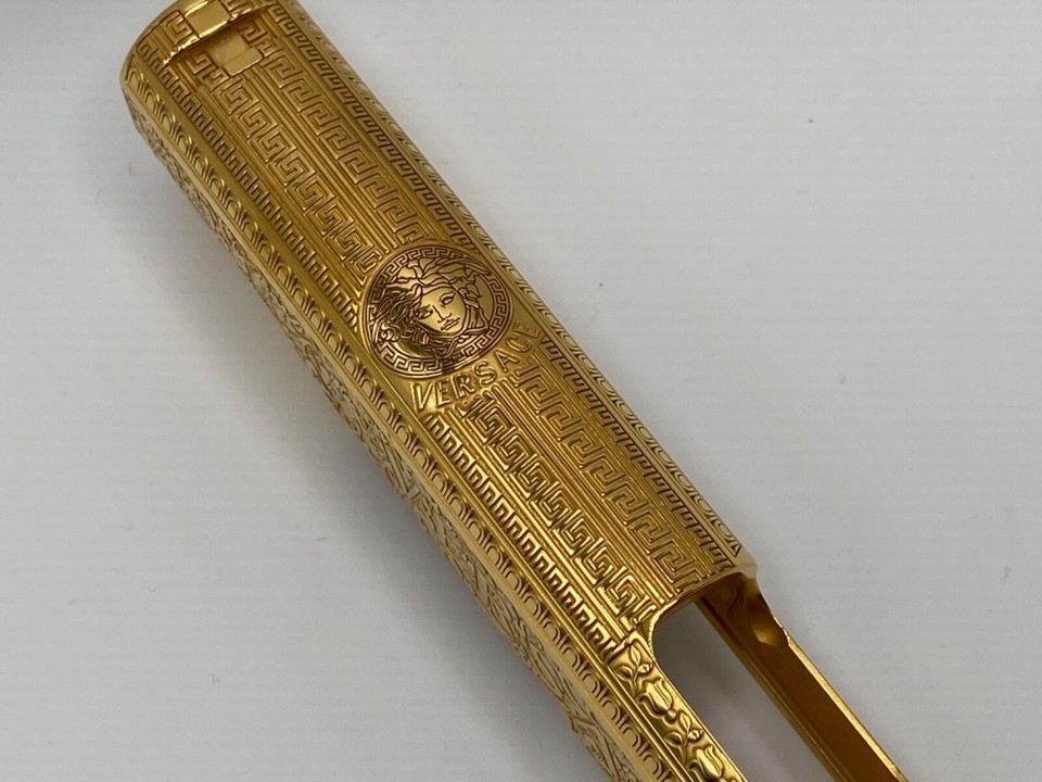 Deep laser engraved 1911 government slide and accent kit 24k gold ...