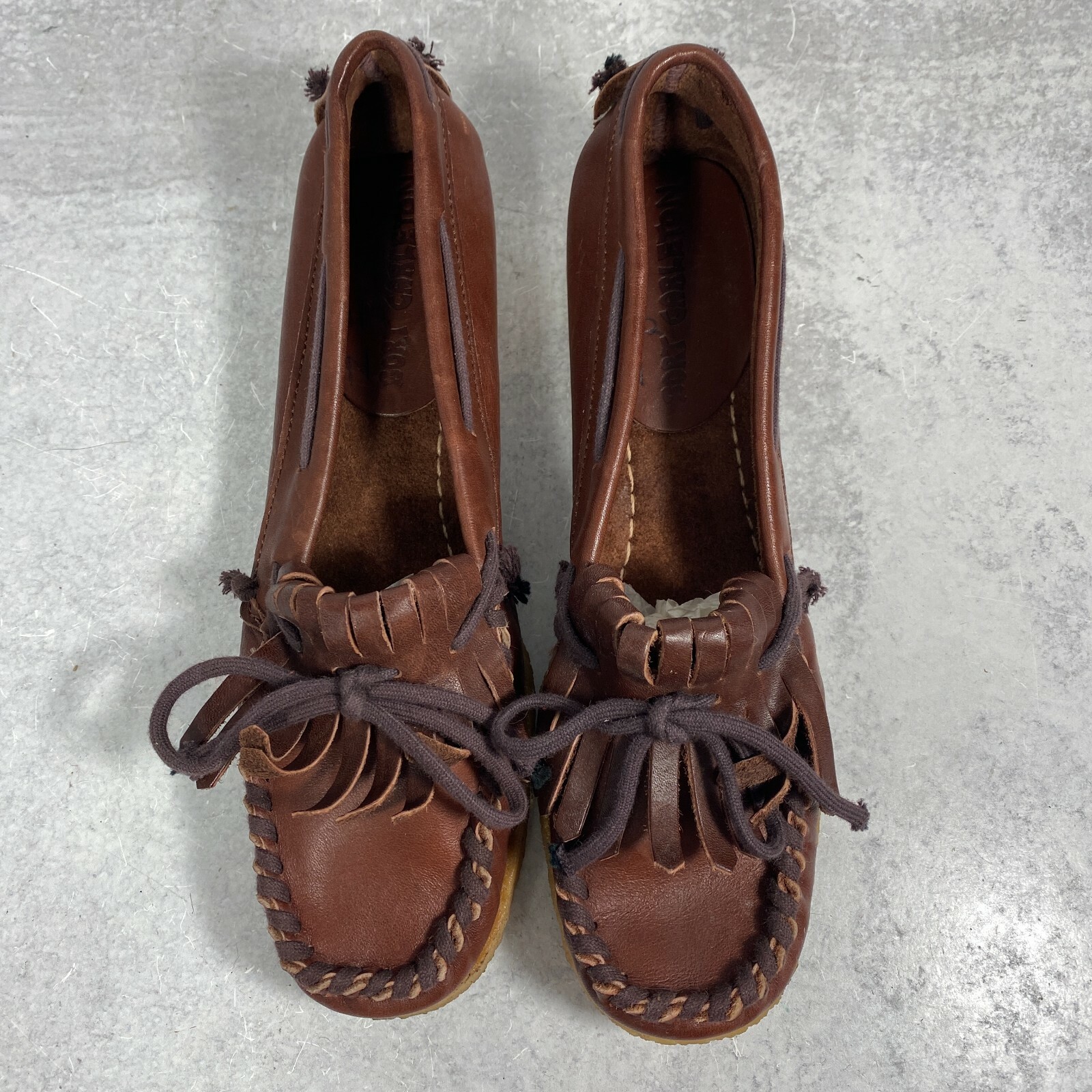 VTG 1970s BORT CARLETON Brown Leather Gum Sole Moccasins Loafers Shoes ...
