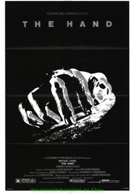 THE HAND MOVIE POSTER 27x41 MICHAEL CAINE OLIVER STONE DIRECTED 1981 ...