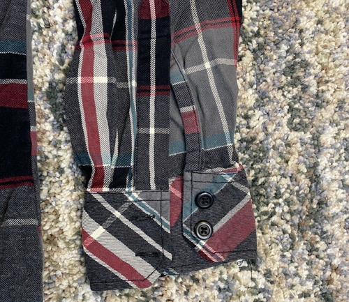 Unionbay 1981 Plaid Button Front Shirt Mens Size Medium Red Black Gray ...