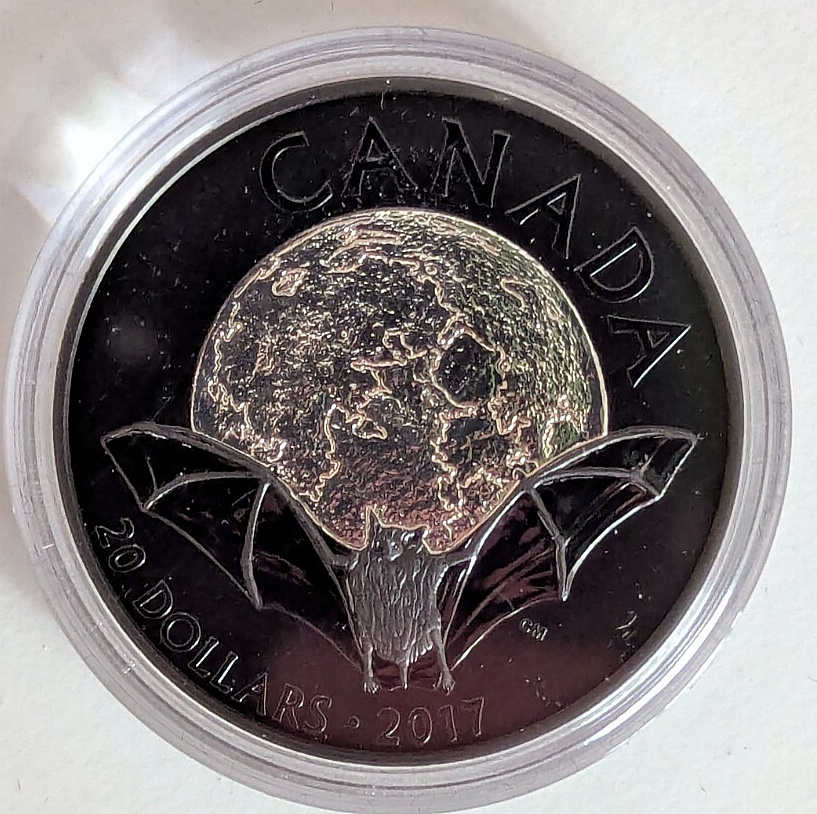 2017 Canadian Nocturnal by Nature Little Brown Bat - 1 Oz .9999 Silver ...