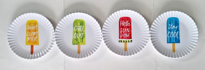 C&C California Melamine Popsicle Plates Lot of 4 Salad Plates 9 Inch | eBay