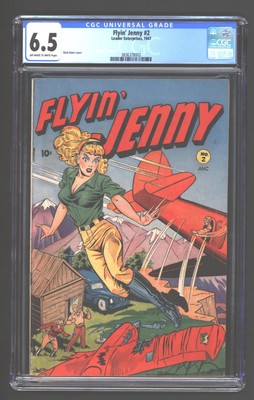 FLYIN’ JENNY #2 CGC 5.5 1947 Matt Baker Cover Great Cover | eBay