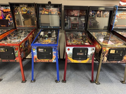 4 X LE JJP Pinball machines (Dialed In, The Hobbit, Guns N’ Roses ...