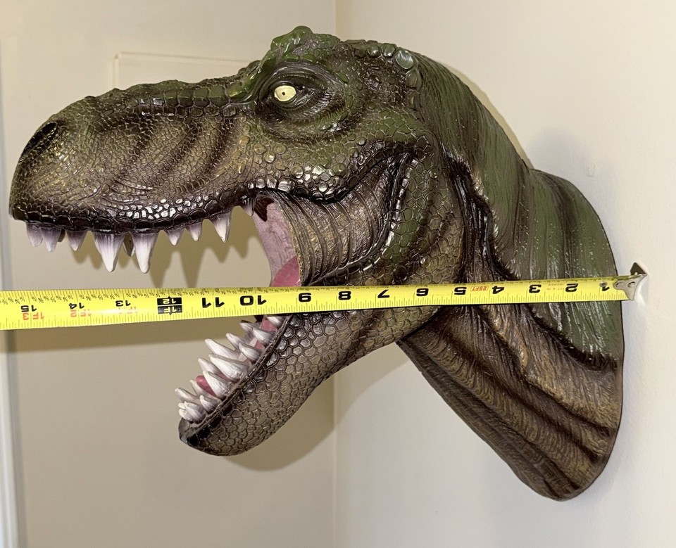 Large T-Rex Dinosaur Head Wall Mount Room Decor Resin Jurassic ...