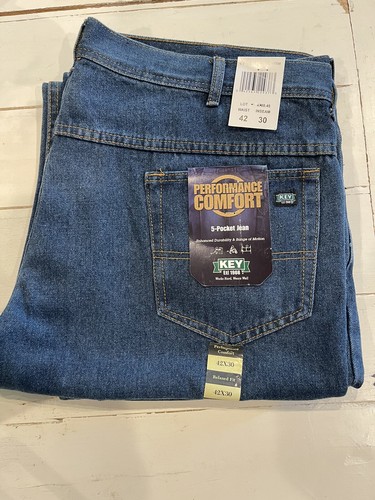 Key Relaxed Fit 5 Pocket Performance Comfort New With Tags. Size 42x30 ...