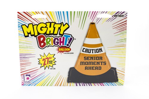 XL 27" Caution Senior Moment Traffic Cone Birthday Mylar Balloon | eBay
