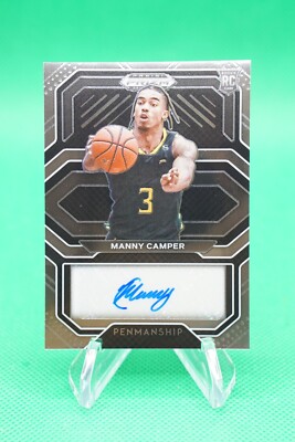 2021-22 Prizm DP College Penmanship #28 Manny Camper Auto Siena Saints ...