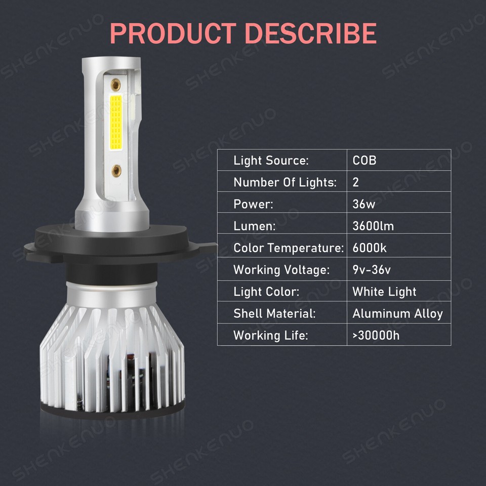 For Mazda 2 2011-2017 4X LED Headlight High/Low Beam + Fog Light Bulbs ...