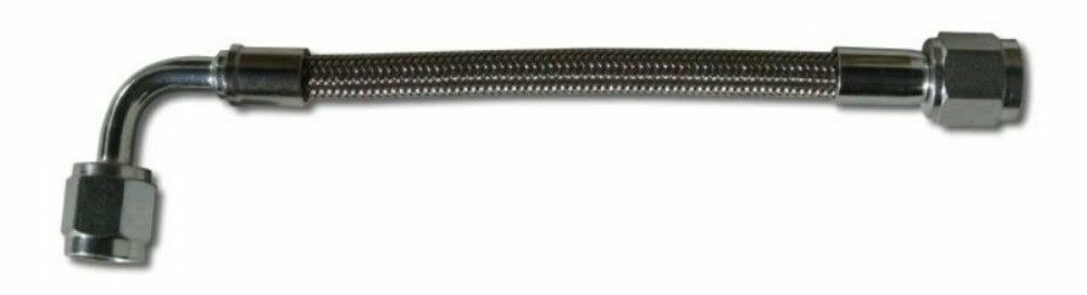 -3AN Straight to 90 Degree Stainless Steel Braided Brake Line Hose 60 ...