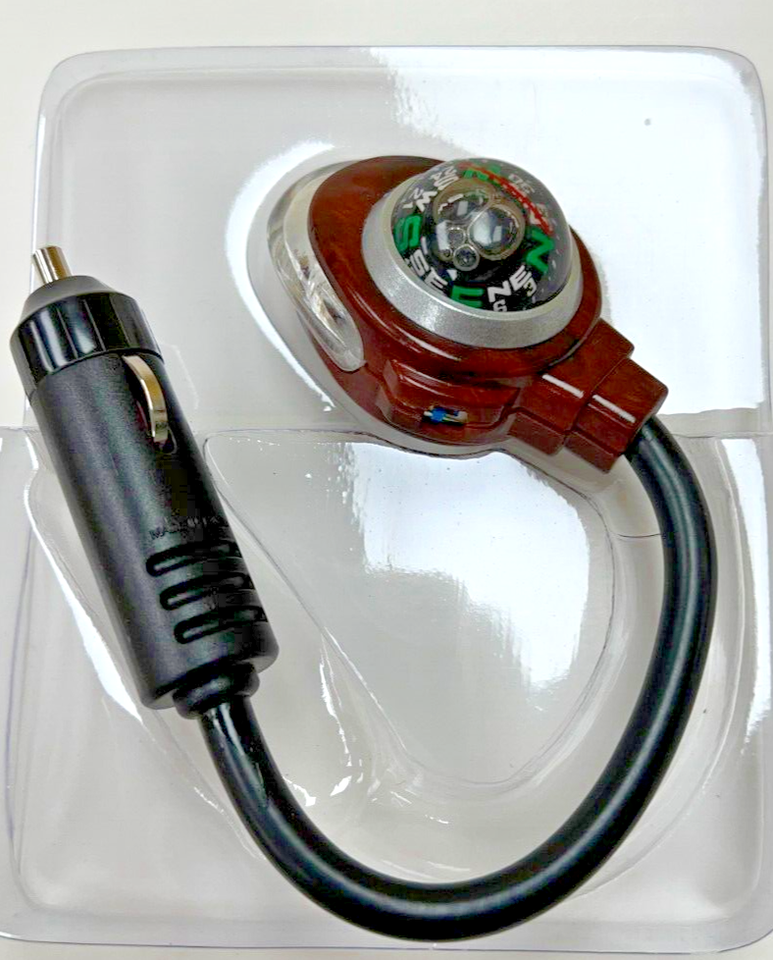 WOOD GRAIN WIDE ANGLE READING AUTO 12-VOLT FLEXIBLE MAP LIGHT AND ...