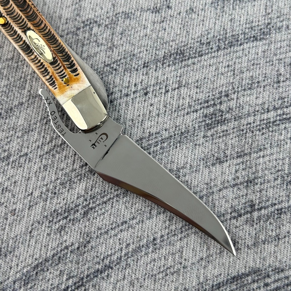 Case xx Knives Russlock 6.5 Bone stag Handle Pocket Knife Honey and ...