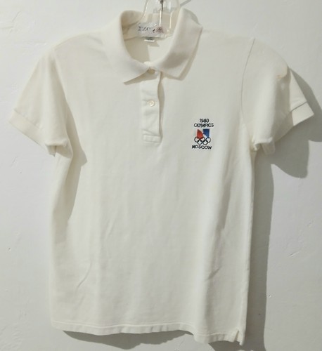 1980 Olympics Moscow Izod Polo Shirt Women's Medium White | eBay