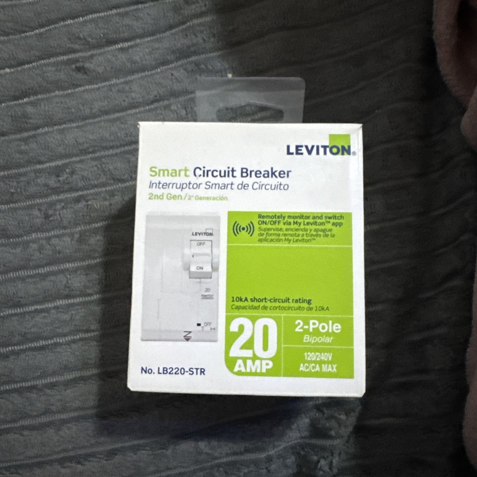 New Leviton 20 Amp Smart Breaker 2-Pole 2nd Gen LB220-STR | eBay