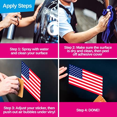 Waving American Flag Sticker (us USA Patriotic Wave America Proud ...