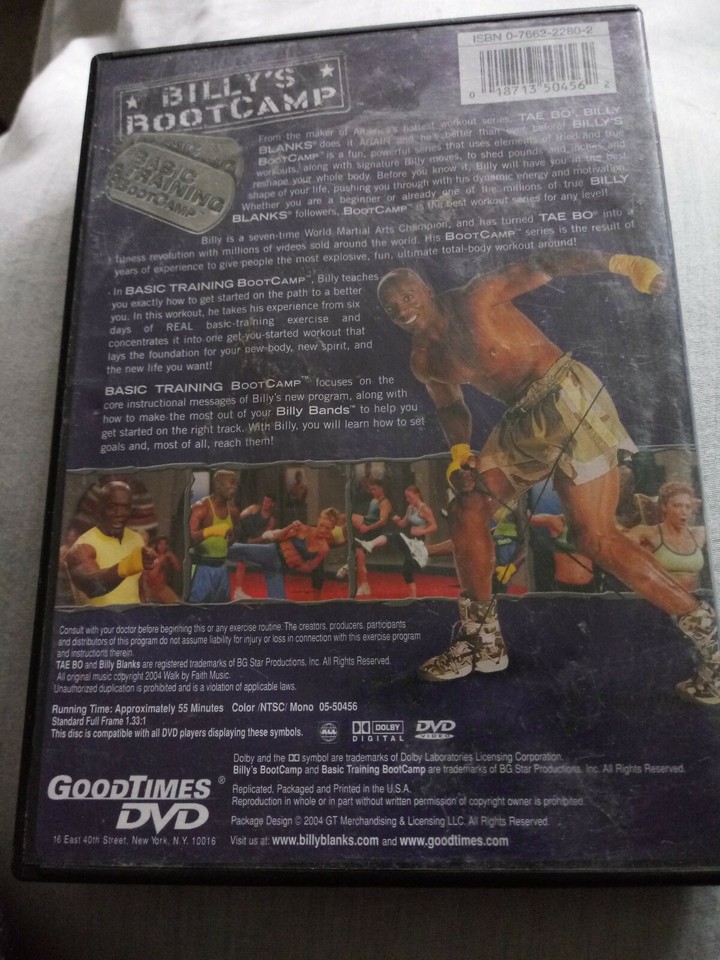 Billy's BootCamp Fitness DVD Basic Training Billy Blanks Factory Sealed 18713504562| eBay