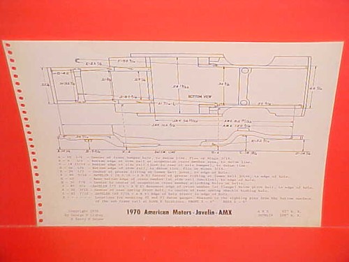 1970 AMC JAVELIN SST TRANS AM 390 MARK DONAHUE AMX HORNET FRAME ...