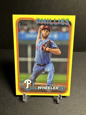 2024 Topps Series 1 Zack Wheeler Yellow Border Philadelphia Phillies | eBay