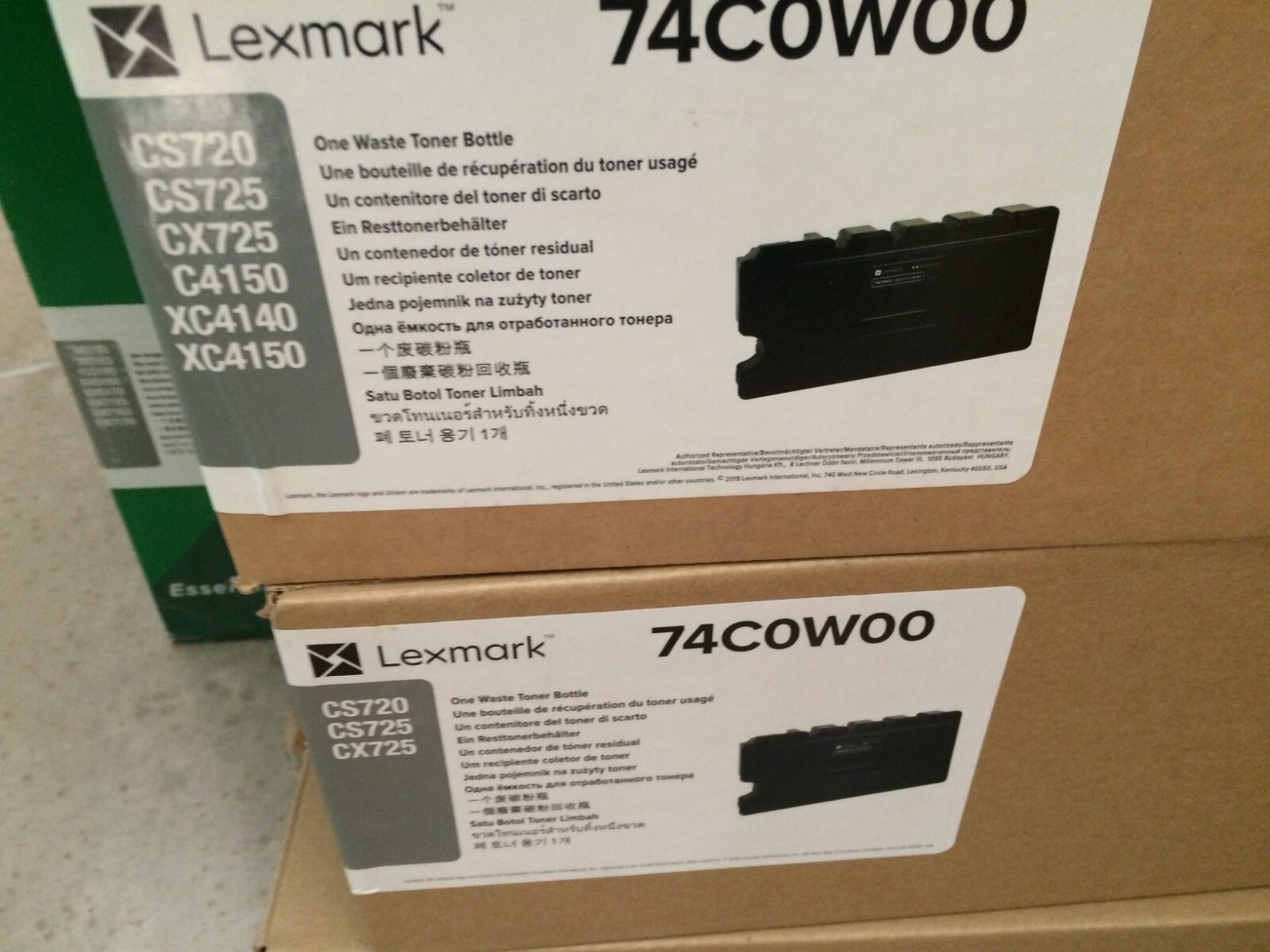 Genuine Lexmark Waste Toner Box 74K0W00 for CS 720 725 CX 725 C4150 XC ...