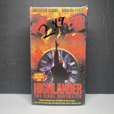 Highlander: The Final Dimension VHS 1995 Christopher Lambert Sci Fi ...