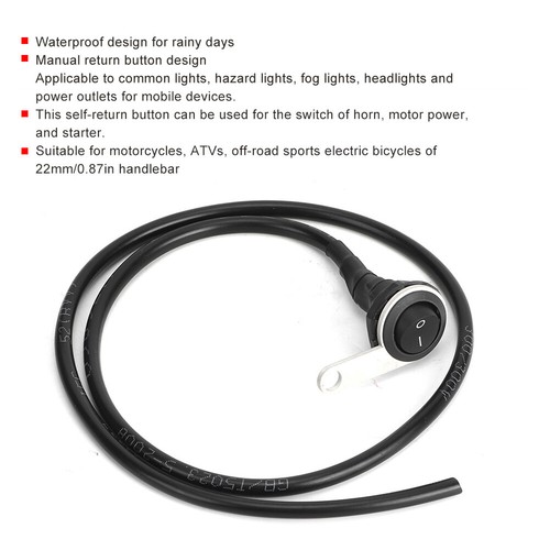 *Waterproof Single Steel Spotlight Handlebar Light Switch Motorcycle ...